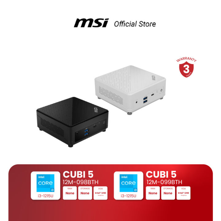 MSI MINI PC CUBI 5 12M-098BTH | CUBI 5 12M-099BTH | Intel core i3-1215U ...
