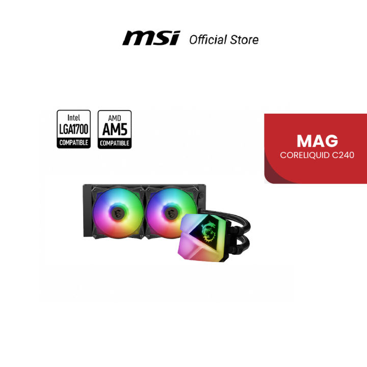 MSI MAG CORELIQUID C240 LIQUID-COOLING (ระบบระบายความร้อนด้วยน้ำ)[Pre ...