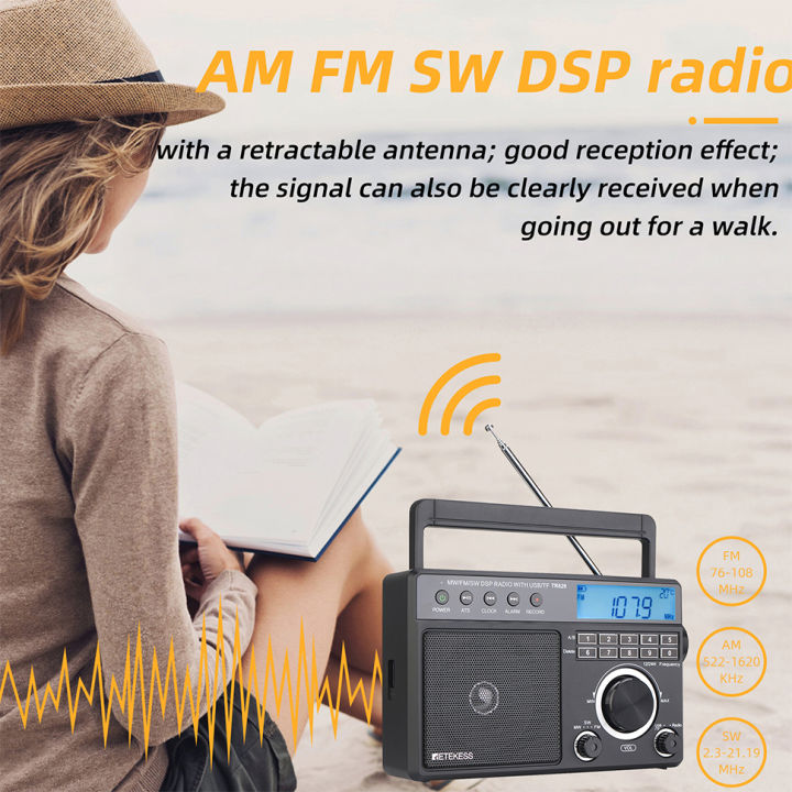 Retekess TR629 Portable radio, AM/FM Shortwave Digital Radio, Ultra ...