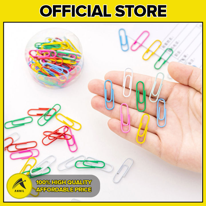 Annil Colorful Metal Paper Clip Binder School Office Supply 50pcs ...
