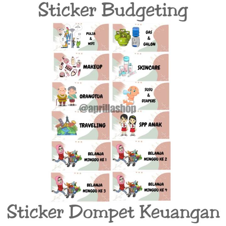 STIKER DOMPET KEUANGAN TERMURAH / STICKER BUDGETING | Lazada Indonesia