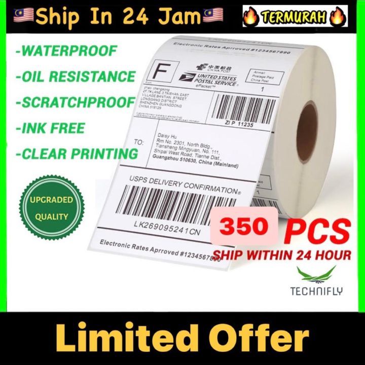 A6 Shopee Waybill Thermal Label Paper Shipping Label Courier Express ...