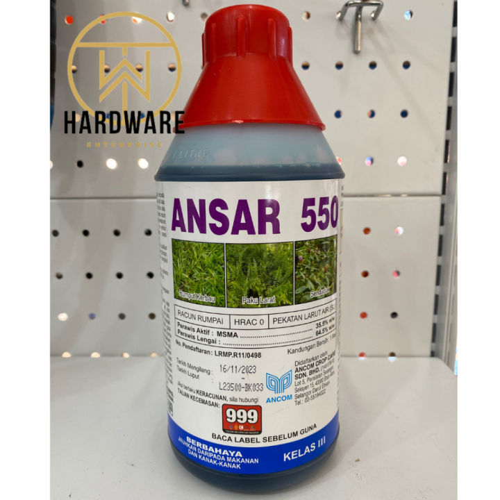 ANSAR 550 / 1 LITER Ancom MSMA Racun Rumpai Sentuhan / Racun Rumput ...