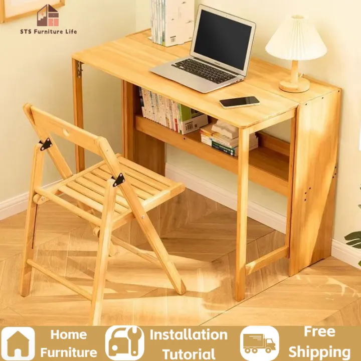 Folding table folding desk computer desk office desk small home-use ...