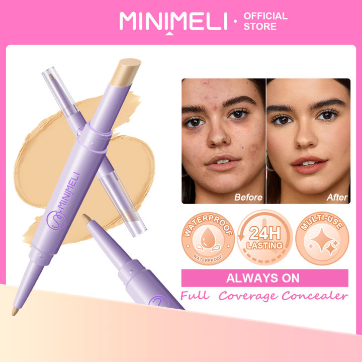 MINIMELI Full Coverge Concealer Pen 2 IN 1 Waterproof Flawless Lasting ...