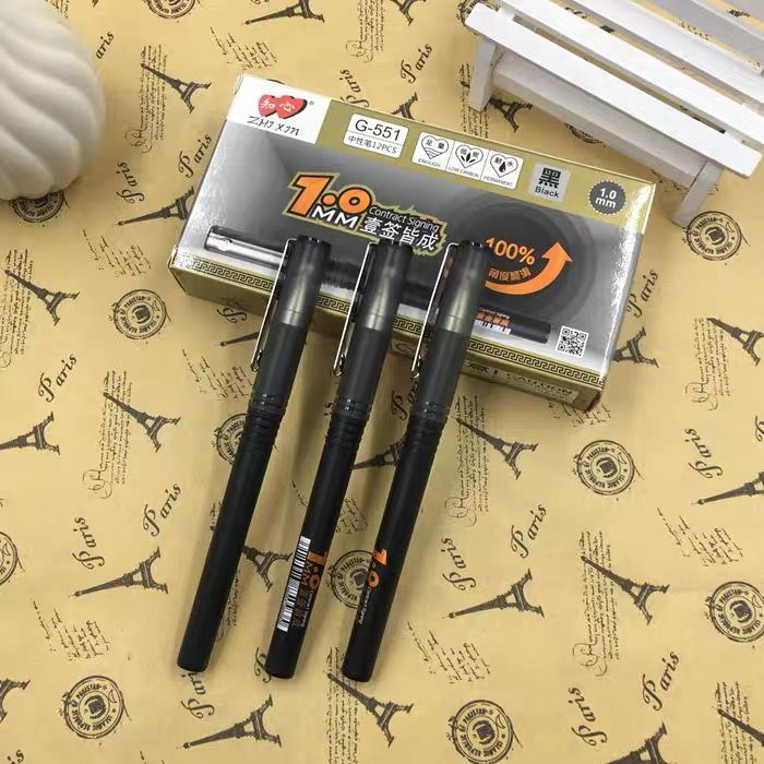 ZHIXIN Lovein G-551 Gel Pen Sign Pen 1.0mm 12pcs Per Box | Lazada PH