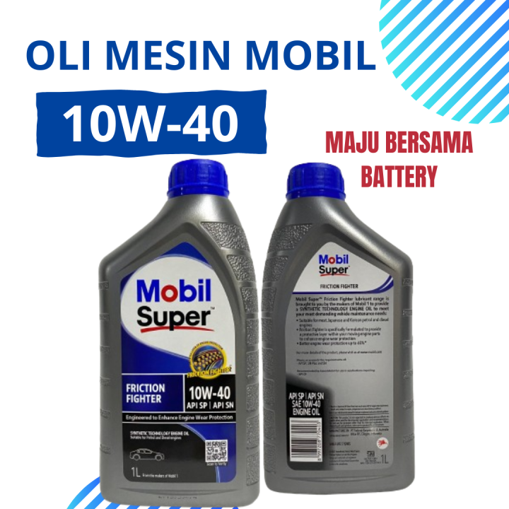 Oli Mesin Mobil Super FRICTION FIGHTER 10W40/10-W40/10W-40 Api SP (1L ...