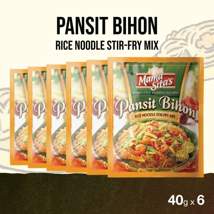 Mama Sita's Pansit Bihon Mix (Rice Noodle Stir-Fry Mix)(40 g / 1.4 oz ...