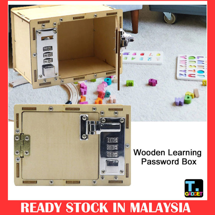 DIY Kids Wooden Password Money Box Toy Science School Projects ...