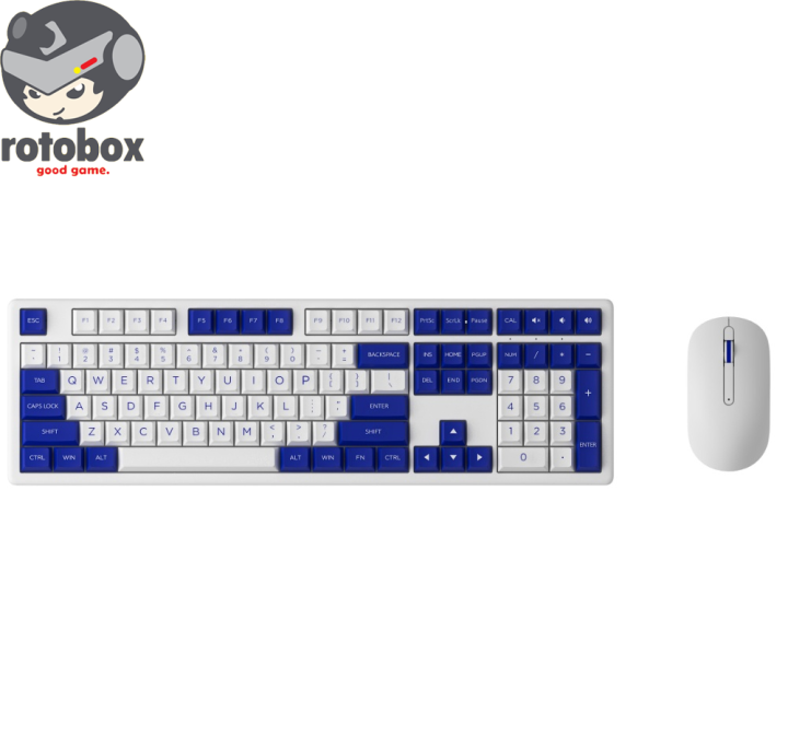 AKKO MX108 Blue&White Wireless Keyboard and Mouse Combo | Lazada PH