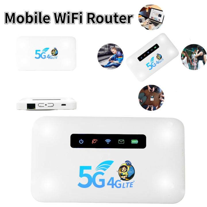 ZZOOI 4G/5G Pocket Wireless WiFi Router CAT4 150Mbps WiFi Mobile Router ...