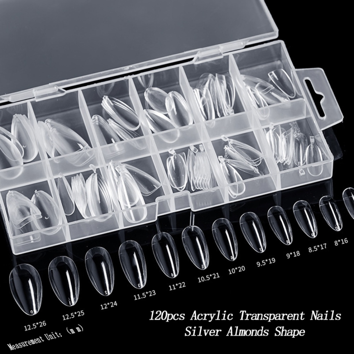 120pcs Box Fake Nails Acrylic Full Cover Nail Tips No Trace Extension