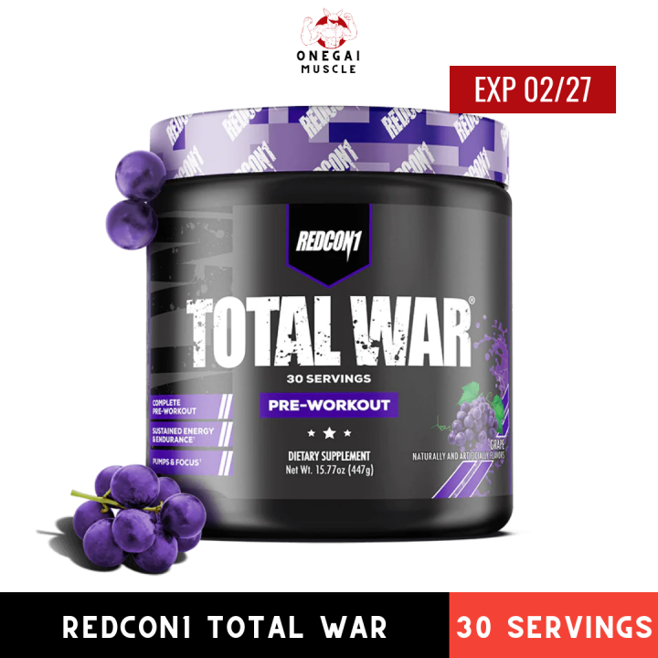 Redcon1 Total War Pre-Workout Supplement (30 Servings) - Boost Energy ...