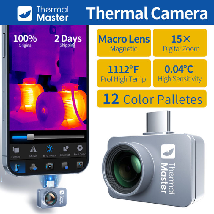 Thermal Master P2PRO Thermal Imaging Camera 256×192 Industrial Use 600℃ Macro Lens PCB HVAC ...
