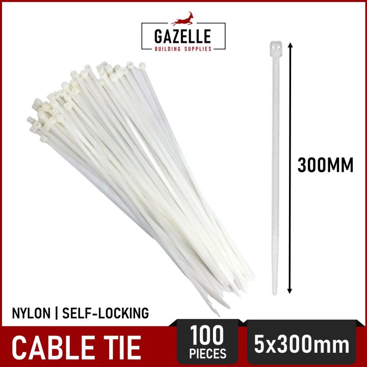 Nylon Self-Locking Cable Tie 100pcs Per Pack 5x300mm | Lazada PH