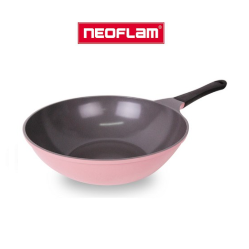 [NEOFLAM] Eela Pink Wok Pan (26cm / 30cm) / Stir Fry Pan | Lazada