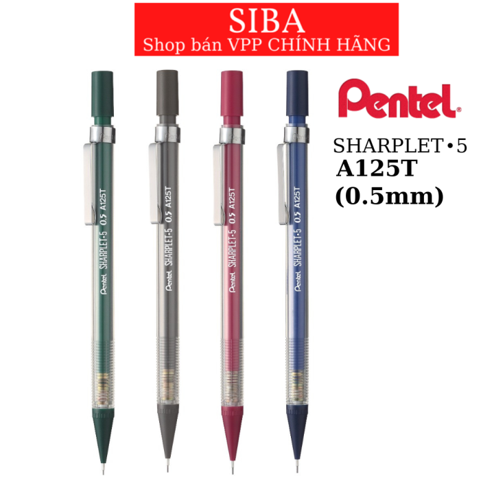 Bút chì kim Pentel SHARPLET A125T ngòi 0.5mm, viết chì bấm thân nhựa trong nhiều màu | Lazada.vn