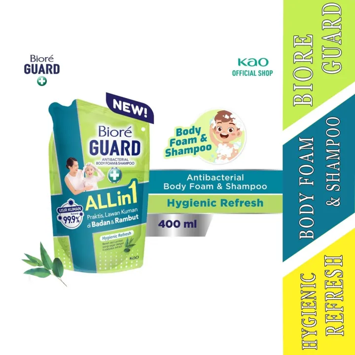 BIORE Hygienic Refresh - BIORE Guard All In 1 - Body Foam & Shampoo ...