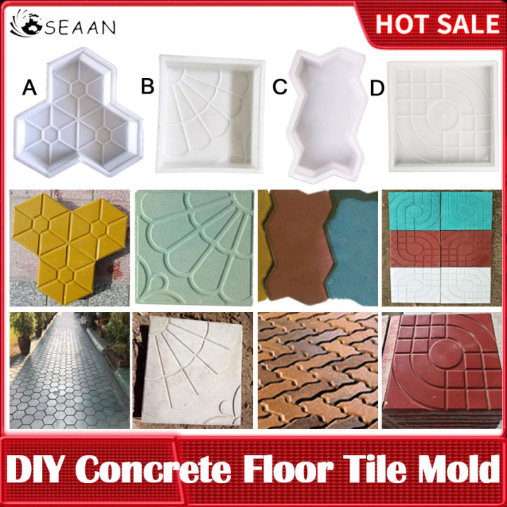 Three-Layer Wavy Brick Pattern Plastic Mold DIY, Garden Path Concrete ...