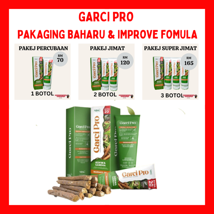 【READYSTOCK+FREEGIFT】Garci Pro Gel ASHWAGANDHA Original HQ Sakit Kebas ...