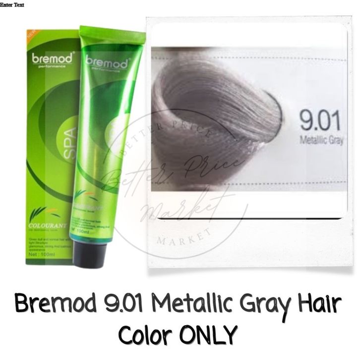 Metallic Gray 9.01 Bremod Hair Color Cream (Basic Colors) 100ml (NO ...