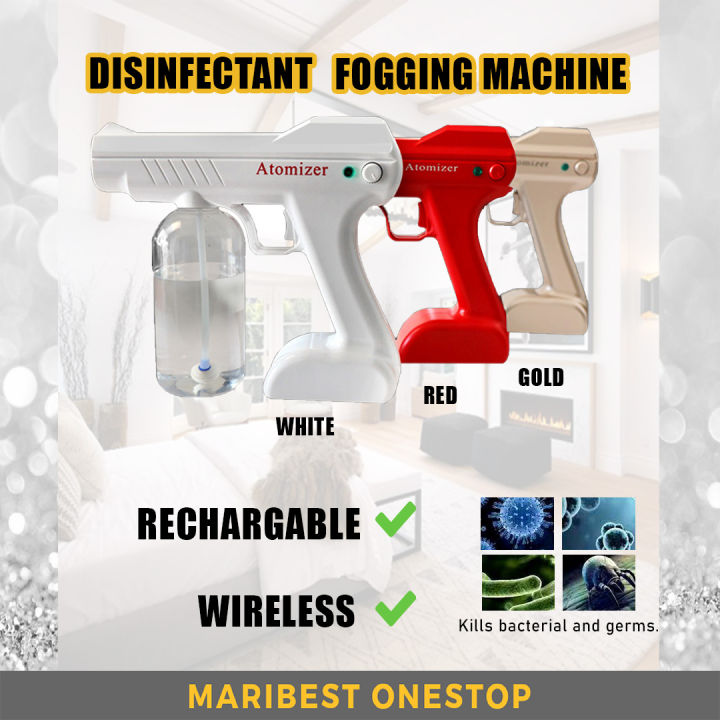 DS350 WIRELESS RECHARGEABLE DISINFECTANT FOGGING MACHINE NANO ATOMIZER ...