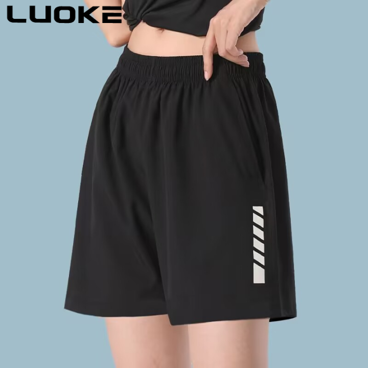 Luoke Women's summer sports shorts loose running pants with pocket ...