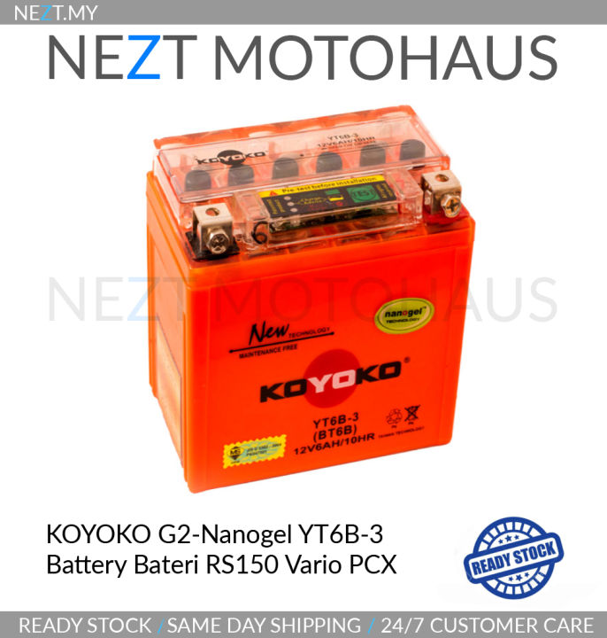 KOYOKO G2-Nanogel YT6B-3 Battery Bateri RS150 Vario PCX | Lazada