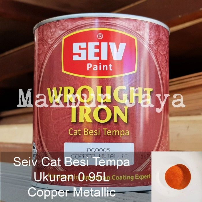 Seiv 1L DC 0005 Copper Metallic Tembaga Cat Besi Tempa Kayu Kaleng ...