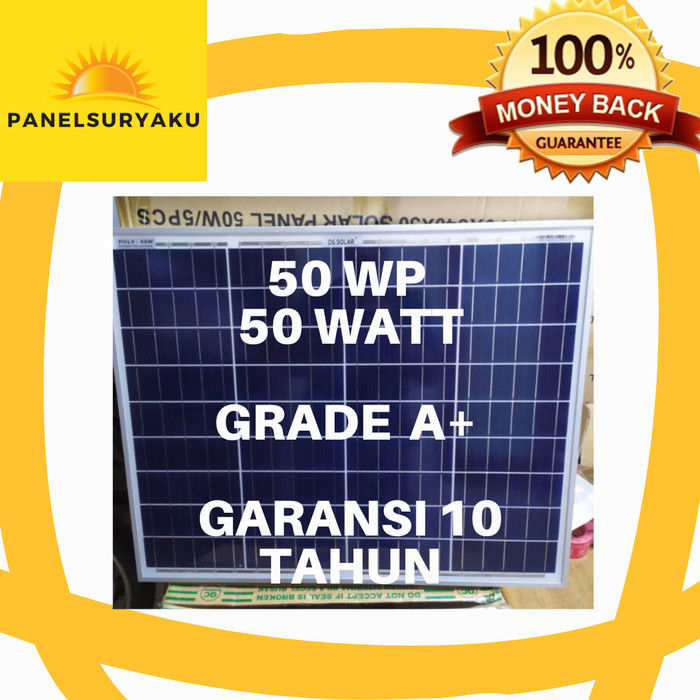 SOLAR PANEL SOLAR CELL PANEL SURYA 50WP 50 WATT 50 WAT POLY PLTS ORI ...