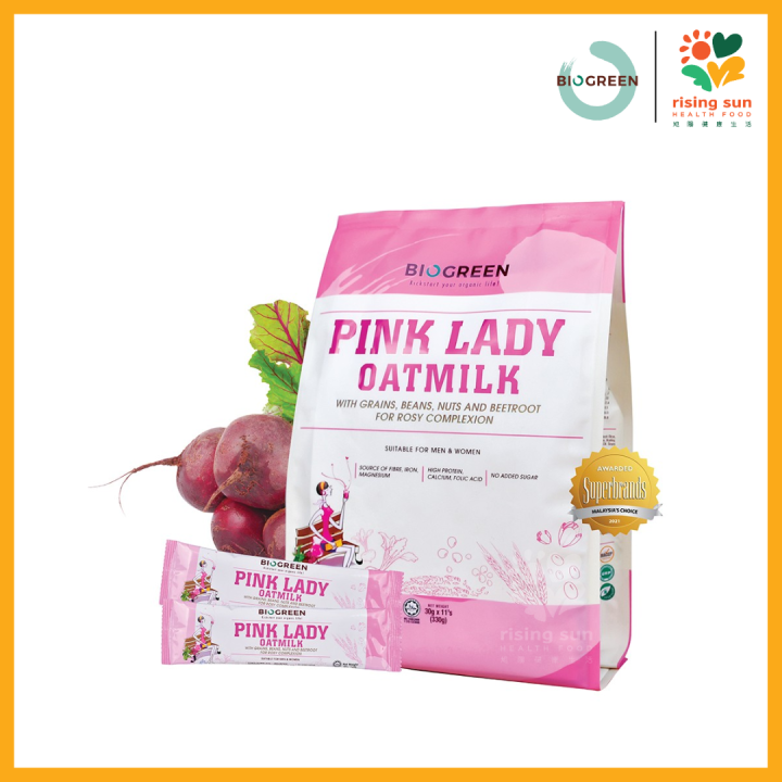 Biogreen Pink Lady Oatmilk Sachet Pack (30g x 11 sachets) | Lazada