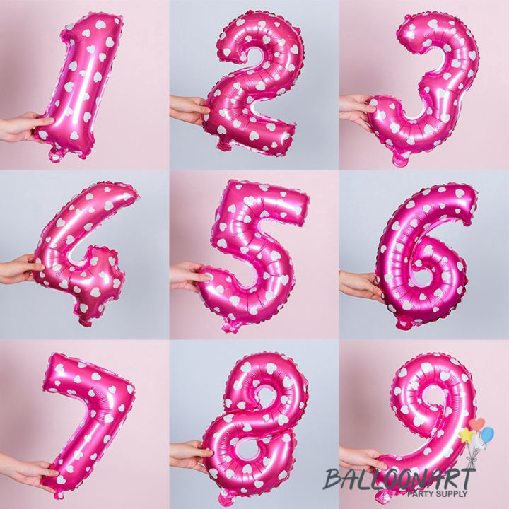 Balon Foil Angka 40cm Pink/Number Balloon Foil 16inch | Lazada Indonesia