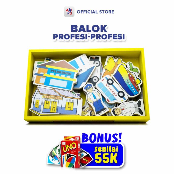 Mainan Edukasi Balok Profesi-Profesi / Puzzle Anak Untuk Anak - BONUS ...