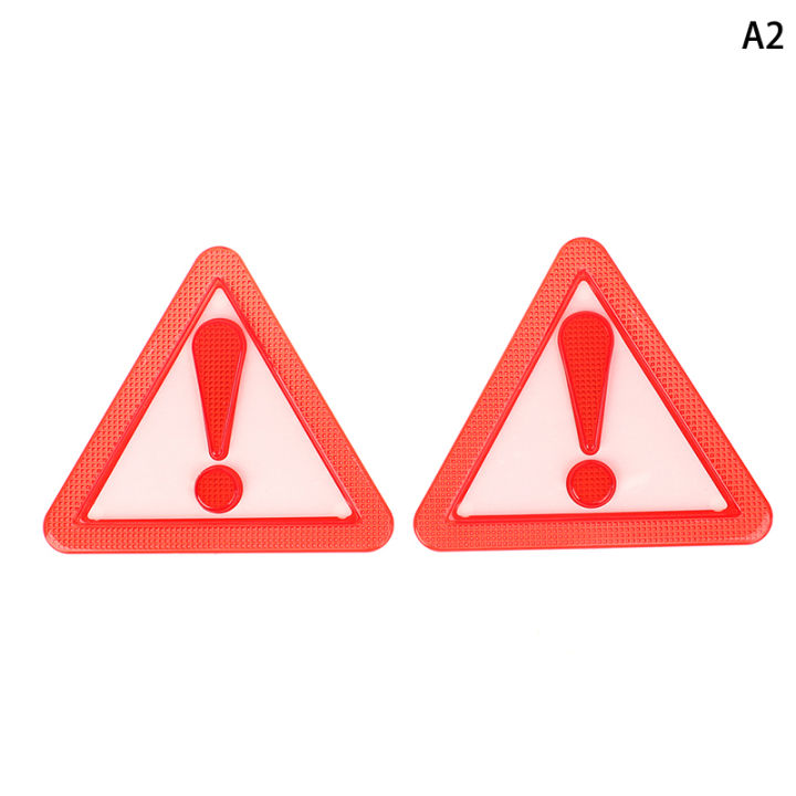 dongchengdianzi 2pcs Triangle Warning Reflector Truck Plate Rear Light ...