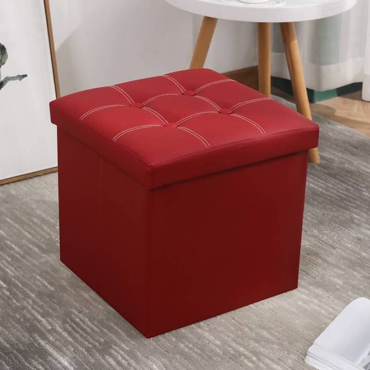 Home Zania Rectangle and Square Shape Ottoman Sofa Storage Stool Sit ...