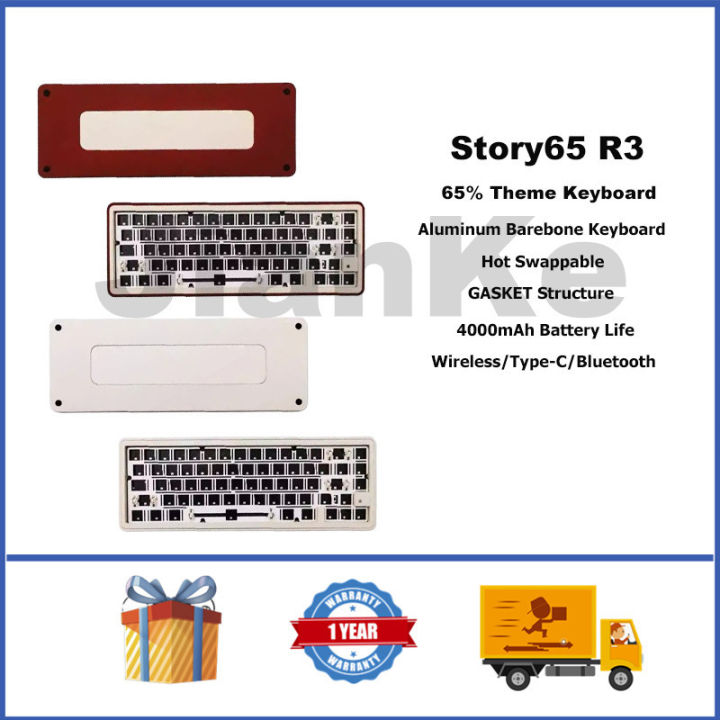 Story65 R3 wireless BareBone Keyboard Kit 65% RGB Hot Swappable GASKET ...