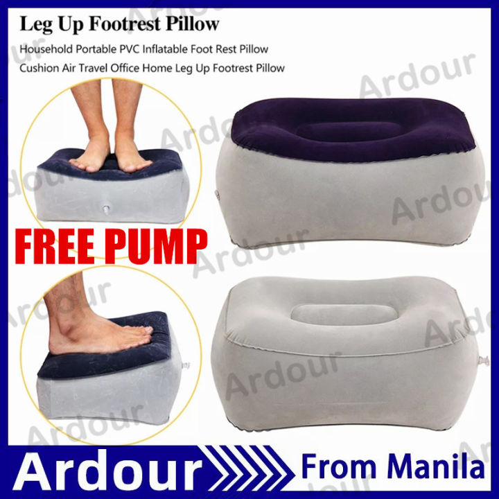 [FREE PUMP]Ardour PVC Inflatable Footrest Portable Foot Relax Cushion ...