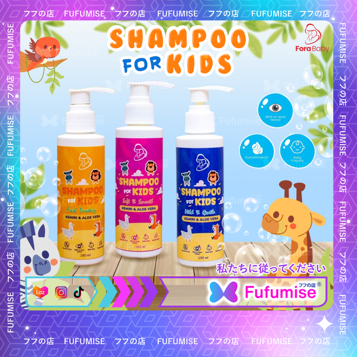 FORA Shampoo For Kids Kemiri & Aloe Vera 150ml | Shampo anak-anak ...