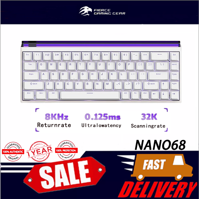 MADCATZ NANO68 wired gaming magnetic switch keyboard, 8K return rate+ ...