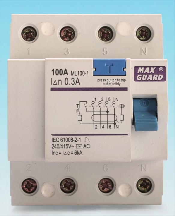 MAXGUARD RCCB 100A 4P 100mA 30/100/300mA TYPE AC | Lazada