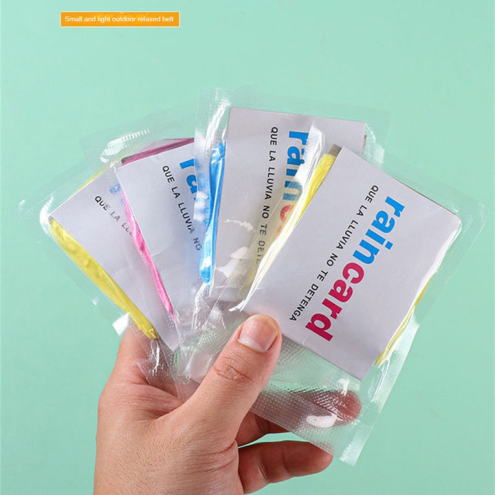 Suke 6pcs Card raincoat portable compression packaging raincoat outdoor ...