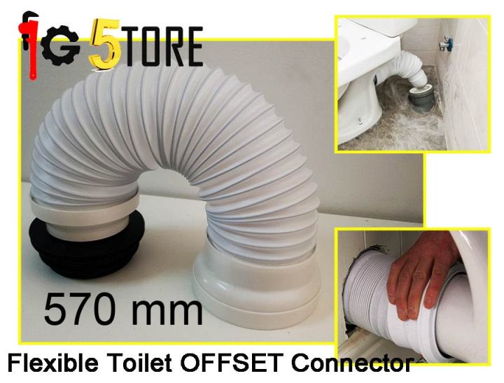 [Ready Stock] OFFSET Toilet Flexible Adjust PVC Offset Pan Connector ...