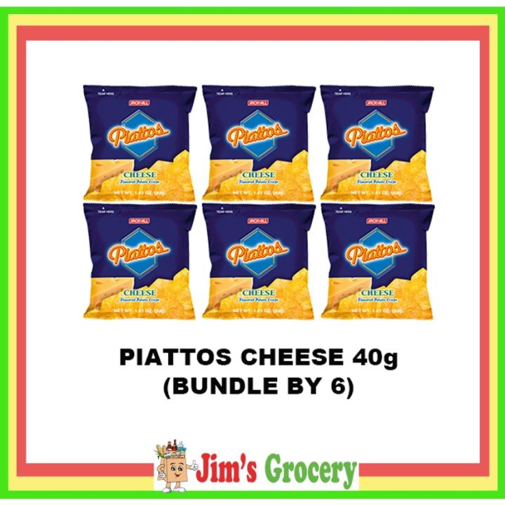 JIMS JACK N' JILL PIATTOS CHEESE POTATO CRISPS 40G (BUNDLE OF 6 ...