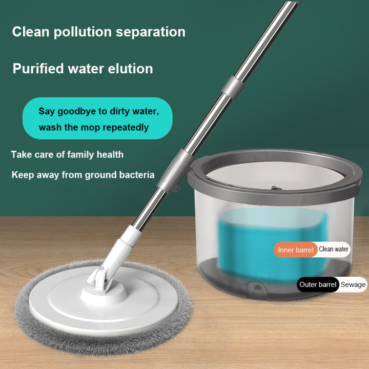 Clean Dirt Separation Mop Heavy Duty Turbo Microfiber Round Flat Mop Clean Dirt Separation Mop Heavy Duty Turbo Microfiber Round Flat Mop