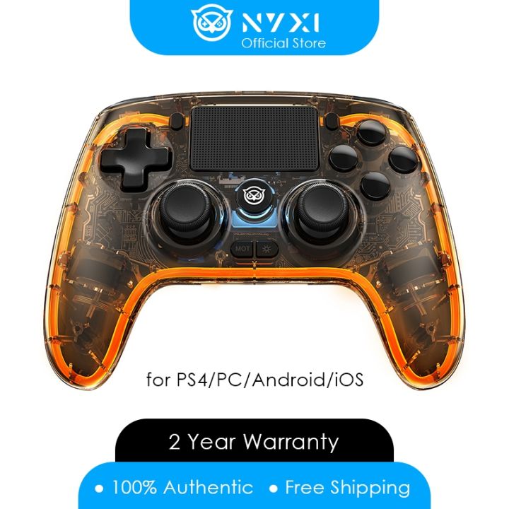 NYXI Hall Effect Wireless Game Controller Transparent Gamepad for PS4 ...