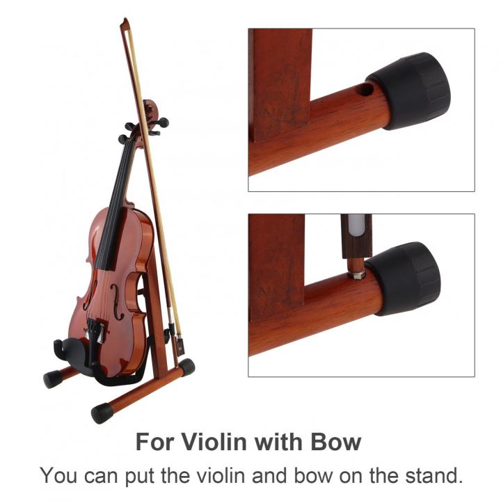 Mahogany Solid Wood Floor Violin Stand with Bow Holde for Violin Stand ...