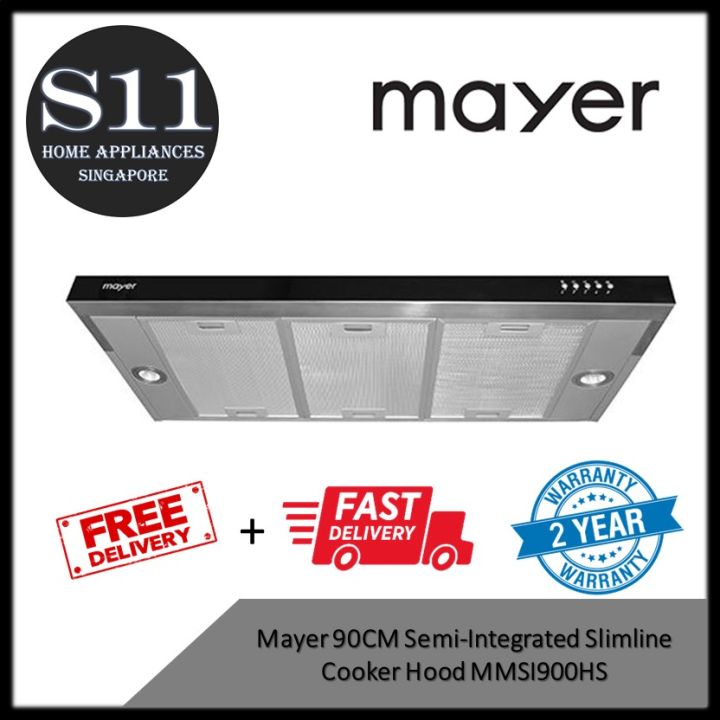 Mayer 90 cm Semi-Integrated Slimline Cooker Hood MMSI900HS + 2 Years ...