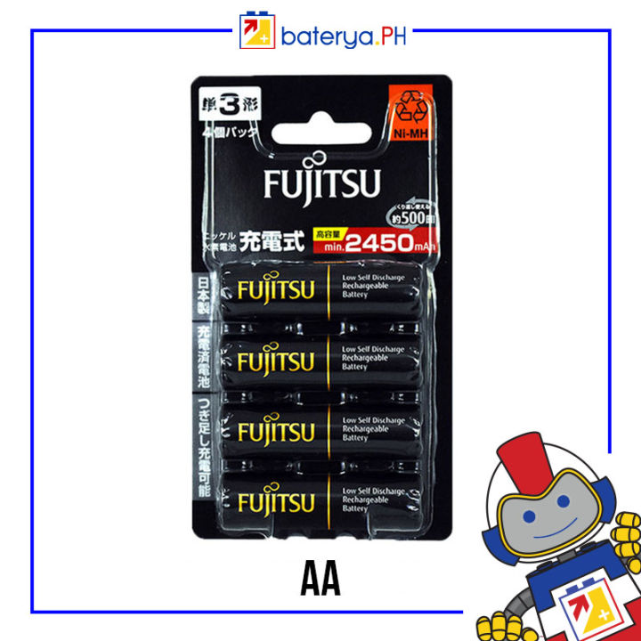Fujitsu Black AA Rechargeable Battery HR 3UTHC Japan Version 1.2V ...