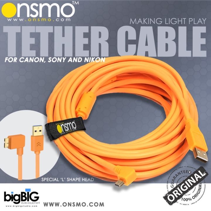 Onsmo USB Tether Cable TTC-USB for direct camera transfer data to ...