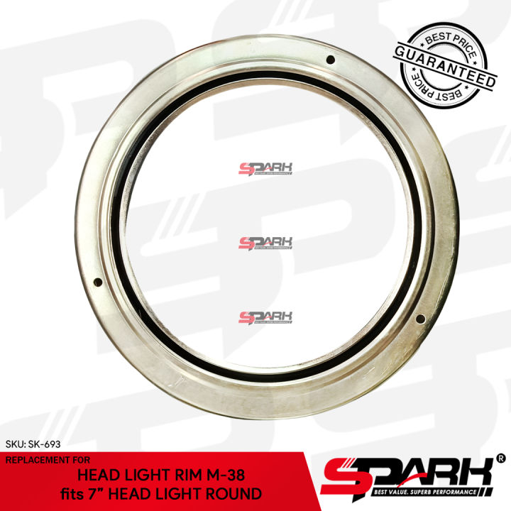 Head Lamp Rim Head Light Rim M-38 Rim M38 Rim Cover for 7" Head Light ...